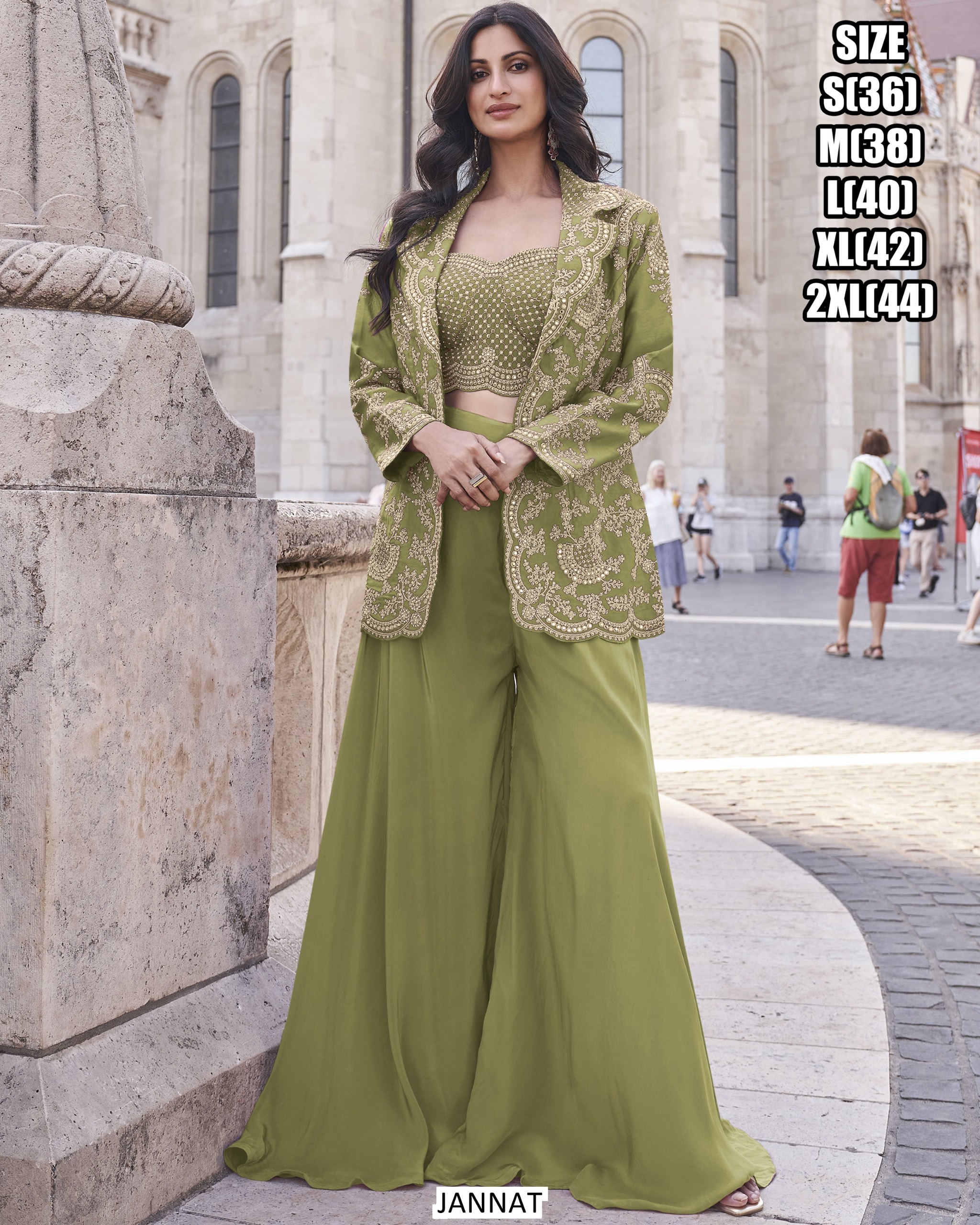 Buy The Perfect Combination Of Latest Crop Top Plazo With Jacket For ...