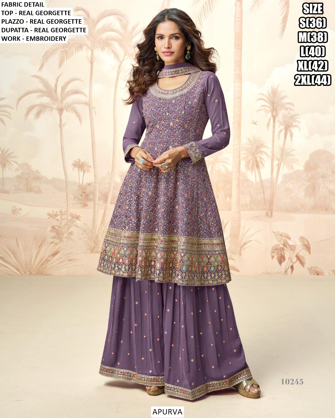 Partywear Fancy Readymade Indian Pakistani Plazo Kurta Sets For Women ...