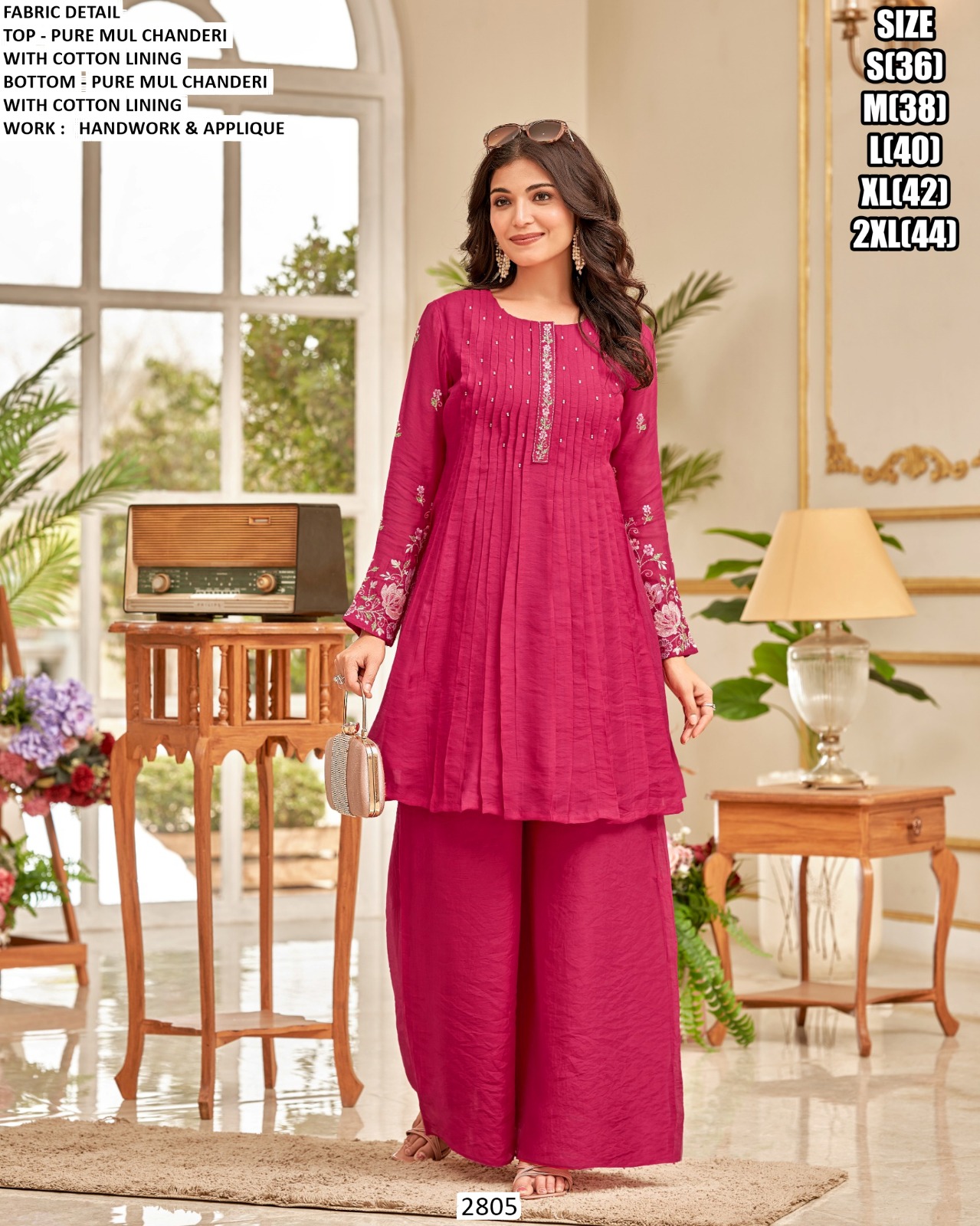 Launching Exquisite Embroidered Co-ord Sets In Pure Mul Chanderi Fabric ...