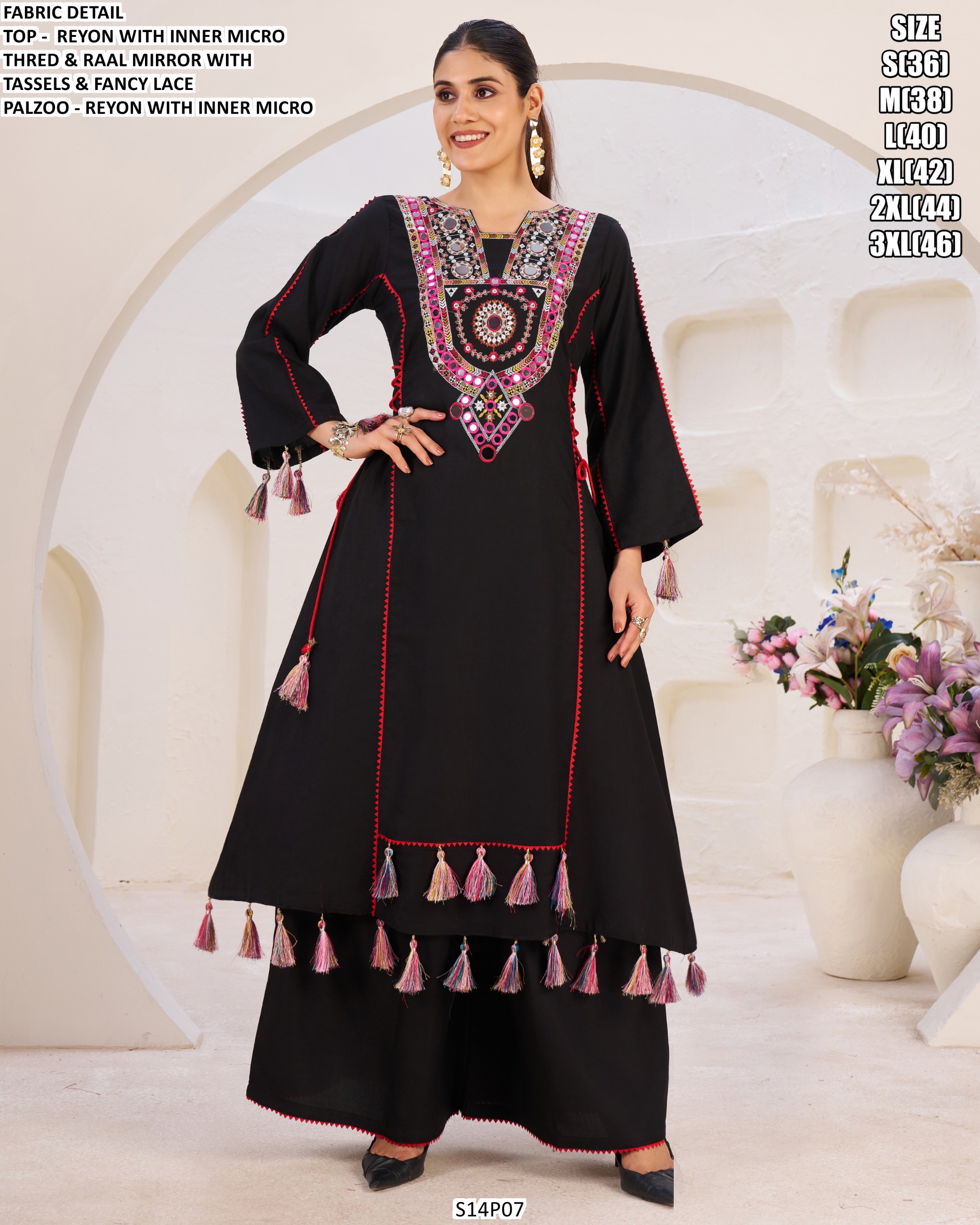 Refresh Your Wardrobe With This Stylish Thread And Mirror Work Kurta ...
