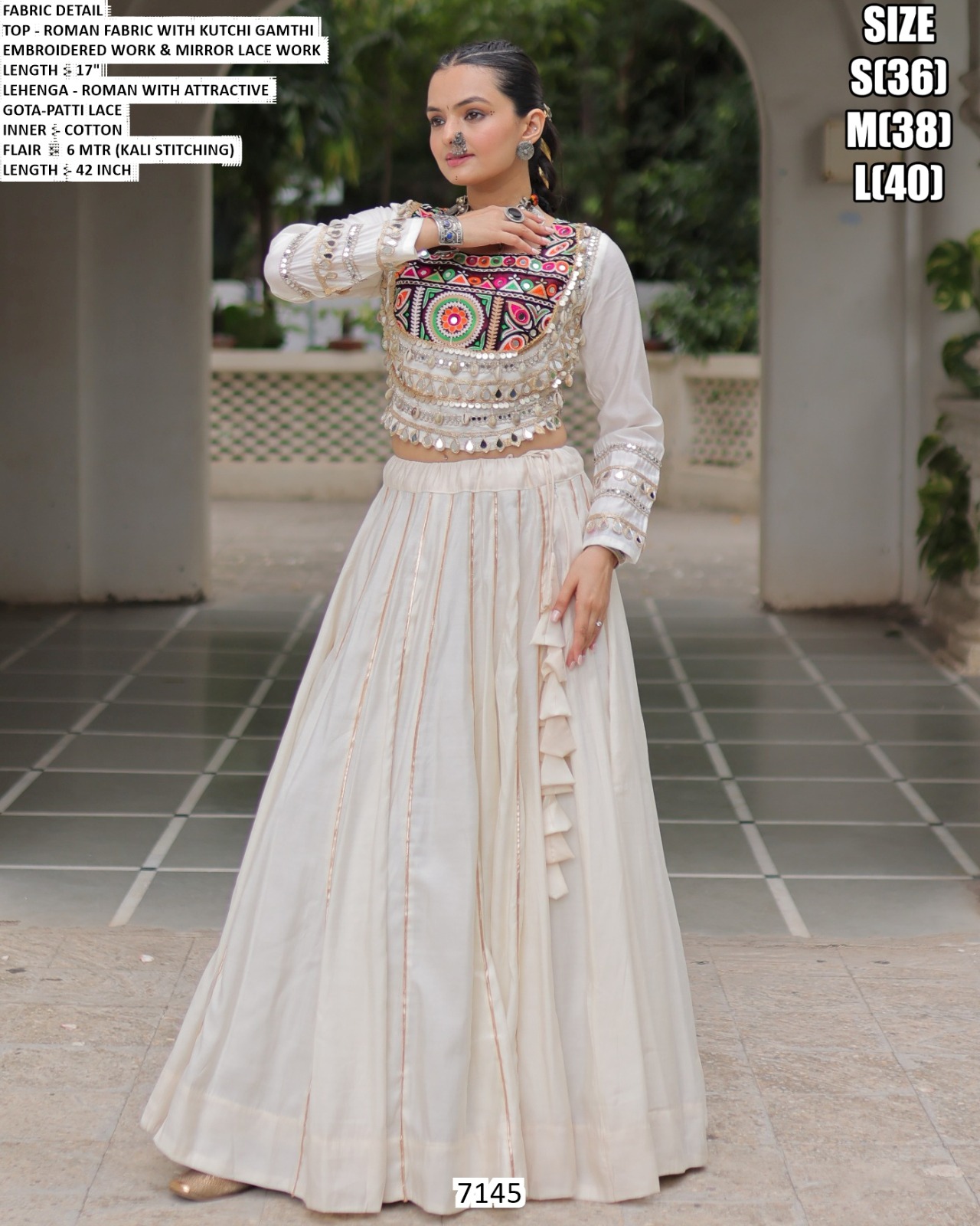 Navratri Chaniya Choli Collection In Roman Fabric With Gota Patti And ...